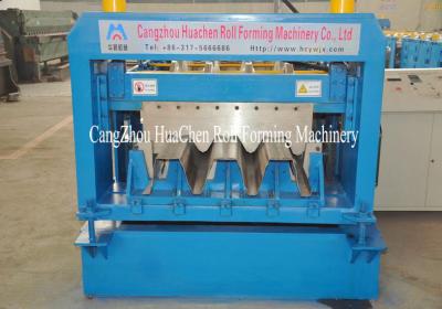 China PLC Control System Steel Deck Roll Forming Machine With 24 Forming Stations for sale