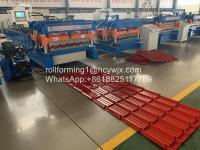 China Glazed Steel Tile Roll Forming Machine 220V 60Hz 3 Phase for sale