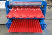 China Hydraulic Cutting Double Layer Steel Sheet Roof Forming Machine With 2 Profiles in One for sale