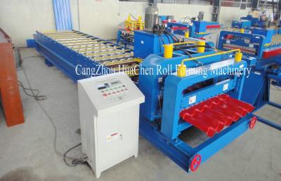 China High Speed Steel Glazed Roll Forming Equipment With Hydraulic Press And Cut System for sale