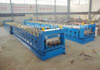 China PLC Control Hydralic Cut Metal Deck Roll Forming Machine For 26 Roller Stations for sale