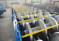 China PLC Control Hydralic Cut Metal Deck Roll Forming Machine For 26 Roller Stations for sale