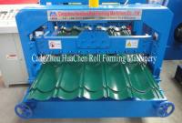 China Hydraulic Shearing Glazed Corrugated Sheet Roll Forming Machine PLC Control for sale