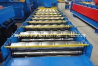 China Hydraulic Shearing Glazed Corrugated Sheet Roll Forming Machine PLC Control for sale