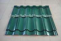 China Hydraulic Shearing Glazed Corrugated Sheet Roll Forming Machine PLC Control for sale
