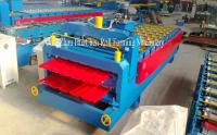 China 16 -18 Station Free Design Steel Tile Double Layer Roll Forming Machine PPGI / GI for sale