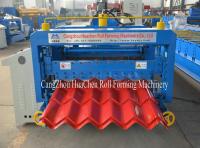 China Steel Villa Roof Glazed Tile Roll Forming Machine Blue Double Layer for sale