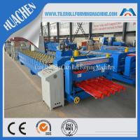 China Steel Villa Roof Glazed Tile Roll Forming Machine Blue Double Layer for sale