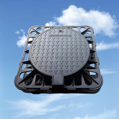 China EN124 Standard Ductile Iron Mahole Cover And Frame 850*850 Mm In Stock for sale