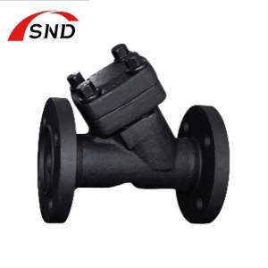China OEM Forged Steel Y Type Check Valve Internal Thread Flanged Connection for sale