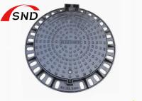 China Round Heavy Duty Ductile Iron Cover With Anti Theft D400 Cover And Frame for sale
