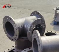 China Ductile Iron Pipe Fittings All Flange Tees Black Color ISO2531 Standard for sale