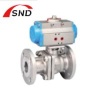 China WCB Pneumatic Ball Valve Flange Connection Air Oil Water Media for sale