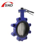 China Oil And Gas Lug Type Butterfly Valve Cast Iron Body Material for sale