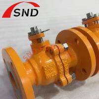 China WCB Material Turbine Driven Ball Valve for Natural Gas Pipe Coating PN16 DN150 for sale