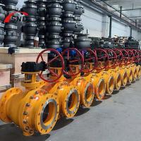 China WCB Material Turbine Driven Ball Valve for Natural Gas Pipe Coating PN16 DN150 for sale