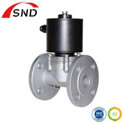 China Stainless Steel Flange Connection Electric Water Fluid Solenoid Valve GB/12224 for sale