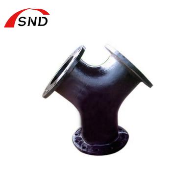 China Cast Iron Flange Y-Type Tee Pipe Fittings for sale