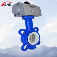 China Pneumatic Wafer-Type Fluoropolymer-Lined Soft-Seal Butterfly Valve for sale