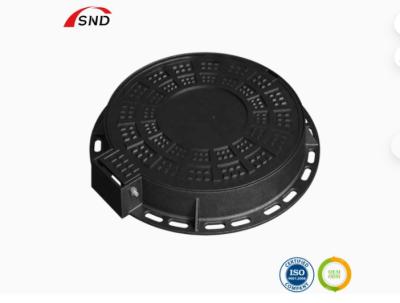 China Round Ductile Iron Manhole Cover D400 EN124‑2 Heavy Duty With Lock Frame For Roadway for sale