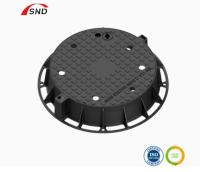 China Round Ductile Iron Manhole Cover D400 EN124‑2 Heavy Duty With Lock Frame For Roadway for sale