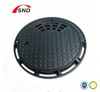 China Ductile Cast Iron Manhole Cover EN124 Square Round Recessed Manhole Cover for Sewer Drainage for sale