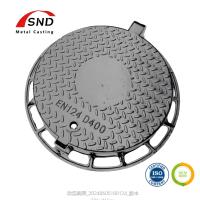 China Ductile Cast Iron Manhole Cover EN124 Square Round Recessed Manhole Cover for Sewer Drainage for sale