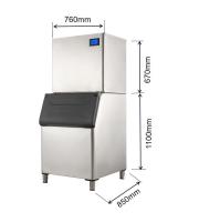 China 2023 Summer Necessity 500kg Restaurant Cube Ice Machine with Ice Storage Capacity of 400kg for sale