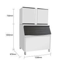 China Customizable Options 242 KG Water Cooling Granular Ice Machine for 24 Hours Production for sale