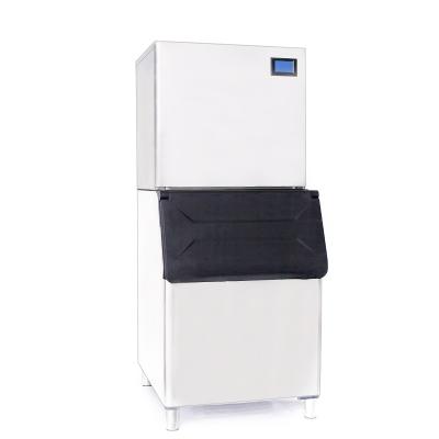 China TECUMSEH Compressor 450kg 24Hours Ice Cube Machine With Plastic Bin Commercial Design for sale