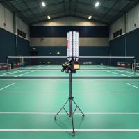 China Hot SIBOASI B3 Badminton Shuttlecock Feeder Machine Smart Badminton Shooting Machine for Training for sale