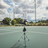 China 2025 SIBOASI B5 Badminton Shuttlecock Feeder Machine Smart Badminton Shooting Machine for Training for sale