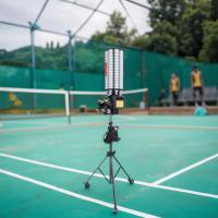 China Multifunction SIBOASI B5 Badminton Shuttlecock Feeder Machine Smart Badminton Shooting Machine for Training for sale