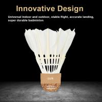 China 3 Stage Goose Feather Shuttlecock With Fibreboard Cork Head for sale