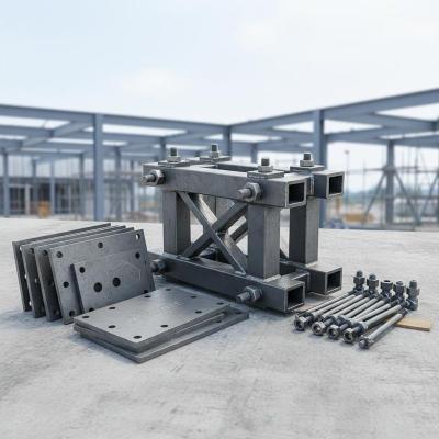 China Customized Auxiliary Steel Components Easy Installation Industrial Metal Components High Strength for sale