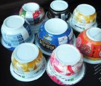 China Automatic PP Cup Seeve applicator with Automatic Cup Feeder and Cup Stack Collector for sale