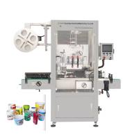 China PP & PS Empty Yogurt Cup Shrink Sleeve Applicator Machine with High Speed for sale