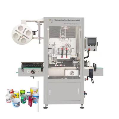 China PP & PS Empty Yogurt Cup Shrink Sleeve Applicator Machine with High Speed for sale