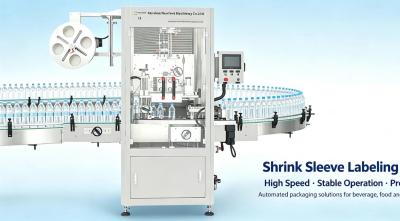 China Stainless Steel Automatic Shrink Sleeve Labeling Machine with Easy Operation for sale