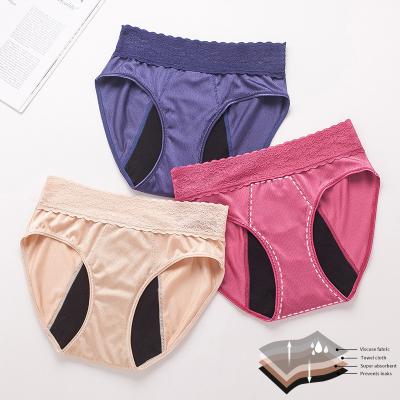 China Sexy lace 4 Layers Leak proof Panties Menstrual High Rise for girls for sale