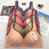 China Strapless Knitted Push Up Cotton Bra 36-42 Size Gather Lace Bra And Brief Set for sale