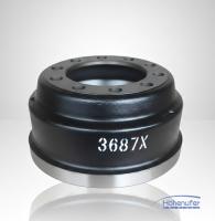China Full Cast Iron Brake Drums 3687X Class 8 Heavy Truck Brake Drums for sale