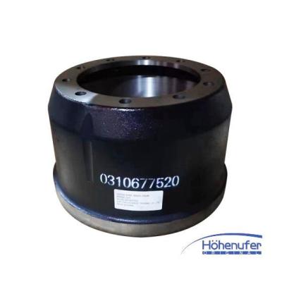 China 0310677520-2 Heavy Duty Brake Drums Casting Iron Trailer Brake Drums for sale