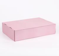 China E Grade Corrugated Pink Cardboard Box Cosmetic Packaging Pantone Colors Printing for sale