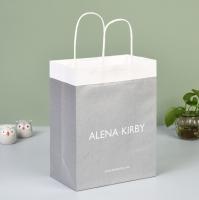 China 120gsm Recycled Durable White Paper Bags With Twisted Handles for sale