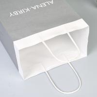 China 120gsm Recycled Durable White Paper Bags With Twisted Handles for sale