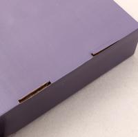 China Foldable Purple Corrugated Paper Gift Packaging Box Silver Foil Stamping for sale