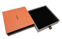 China Recycled Rigid Jewelry Gift Boxes With Ribbon 157gsm Coated for sale