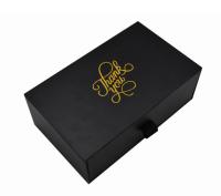 China Matt Laminated Gold Foil Stamping Rigid Cardboard Paper Drawer Box For Jewelries for sale