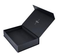 China Luxury 1200gsm Black Gift Box Magnetic 2 Sided Printing for sale
